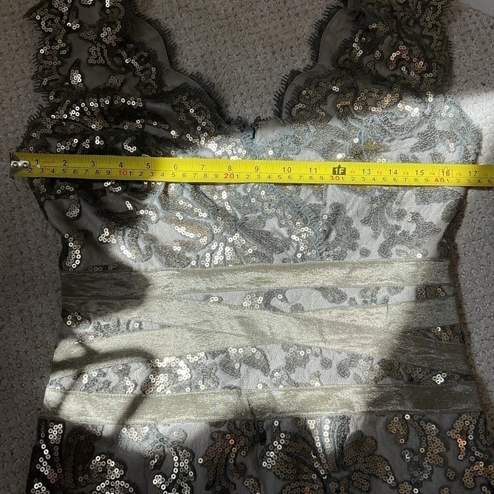 Tadashi Shoji | Dresses | Tadashi Shoji Pailette Sheath Dress Smoke ...